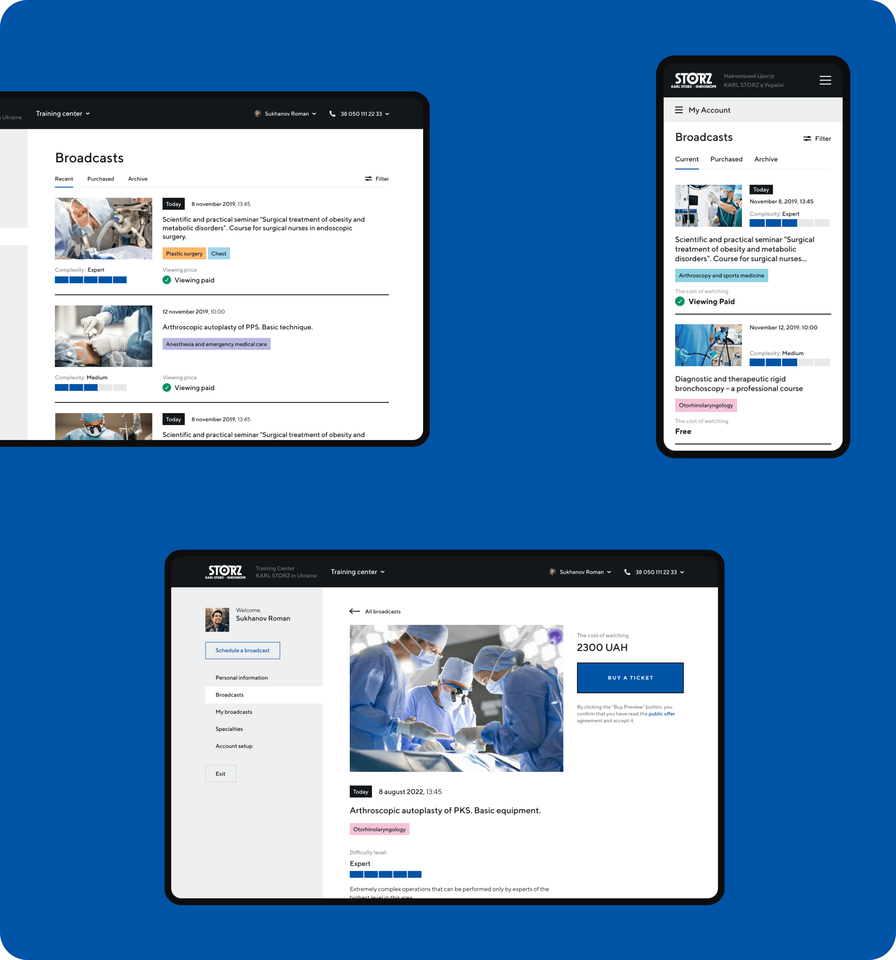 Development of EdTech platform, website, mobile application for KARL STORZ — Goodface agency